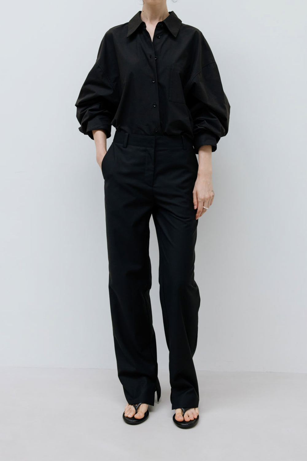 【Studio Doe】 Side Slit Trousers(DN-259ODP43)